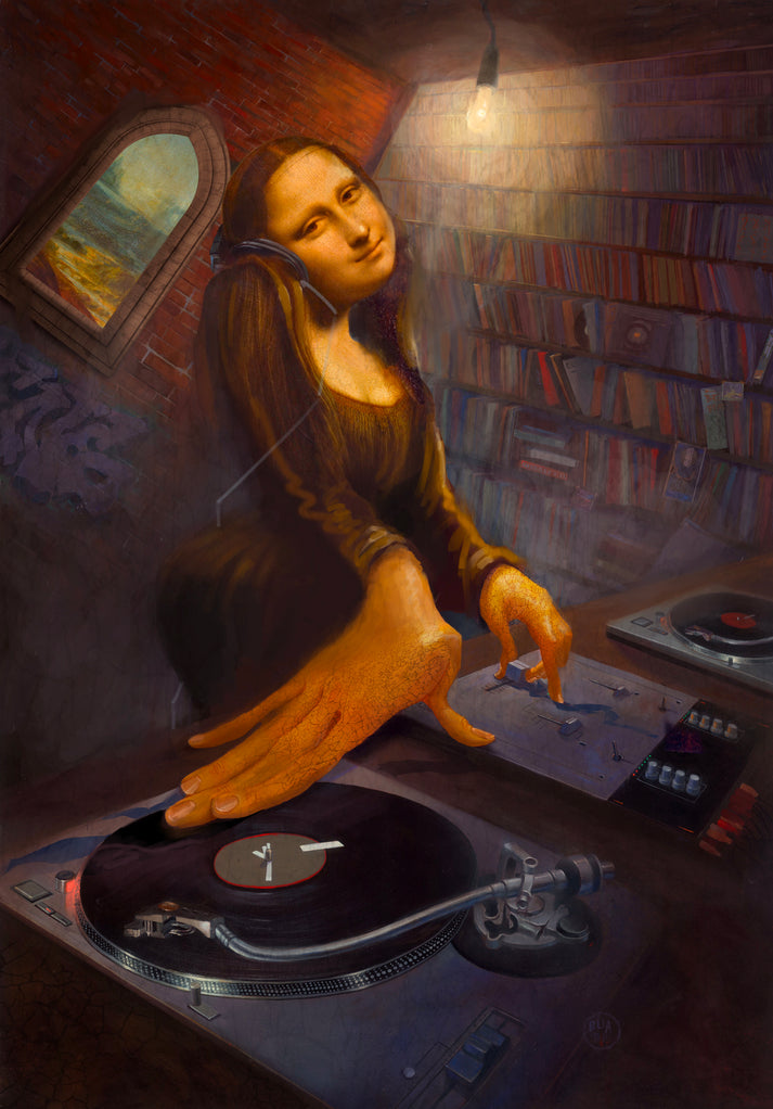 Classic Hip-Hop Art Print | Mona Lisa Wall Art Print | Justin BUA ...